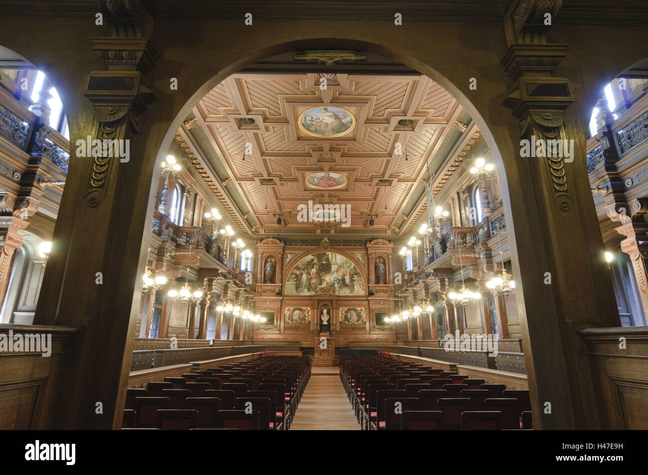 Heidelberg, old assembly hall, university, Baden-Wurttemberg, Germany ...