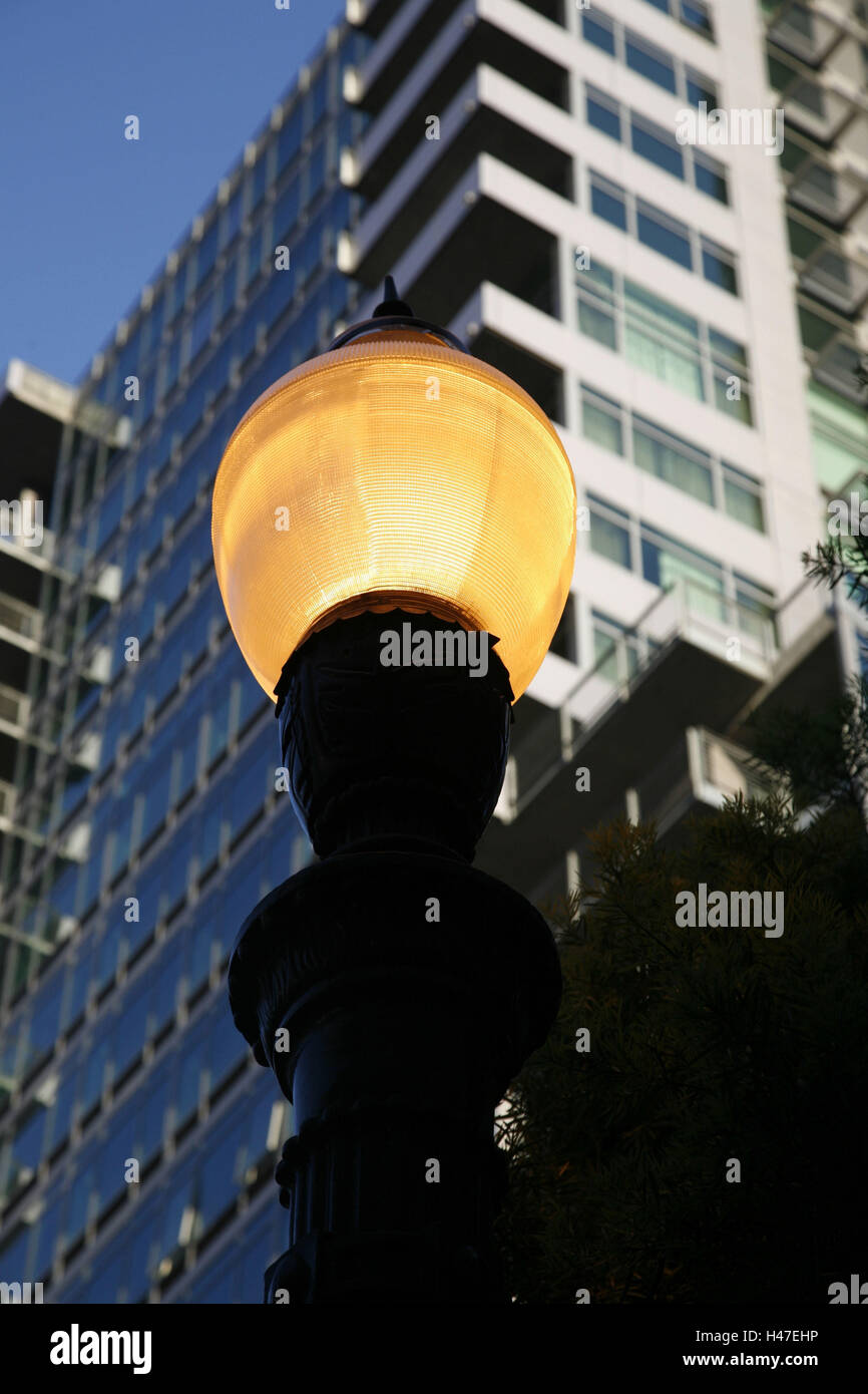 The USA, California, San Diego, Gaslamp Quarter, street lamp Stock ...