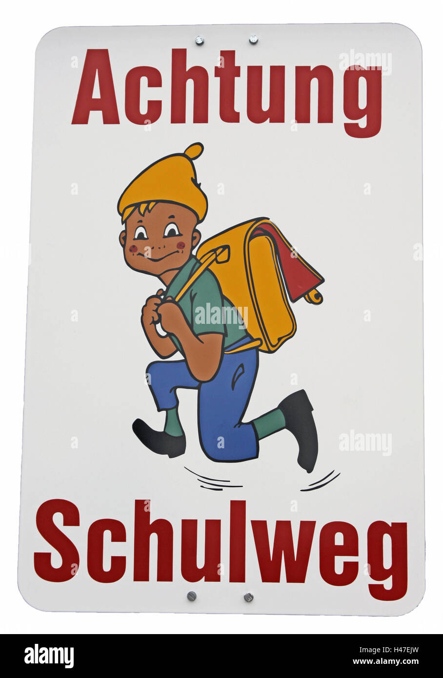 Sign, esteem school way, subscription, school child, danger, Germany ...