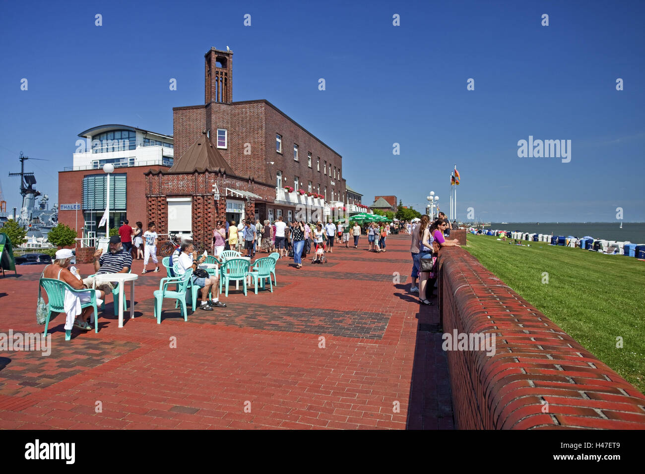 Germany, Wilhelmshaven, promenade on the south beach Stock Photo - Alamy