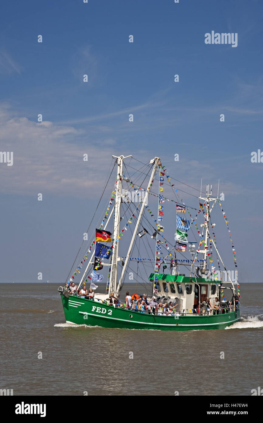 Germany, Lower Saxony, cutter regatta in Fedderwardersiel Stock Photo ...