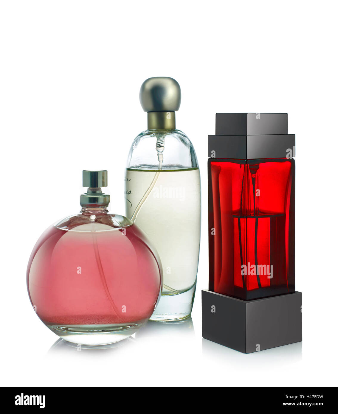 Perfume bottles in group Cut Out Stock Images & Pictures - Alamy