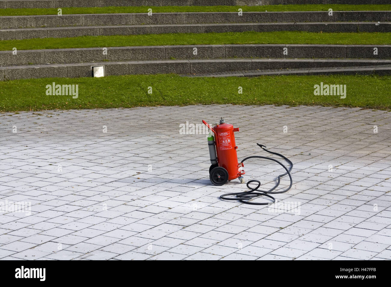 Fire extinguisher in the park Stock Photo - Alamy
