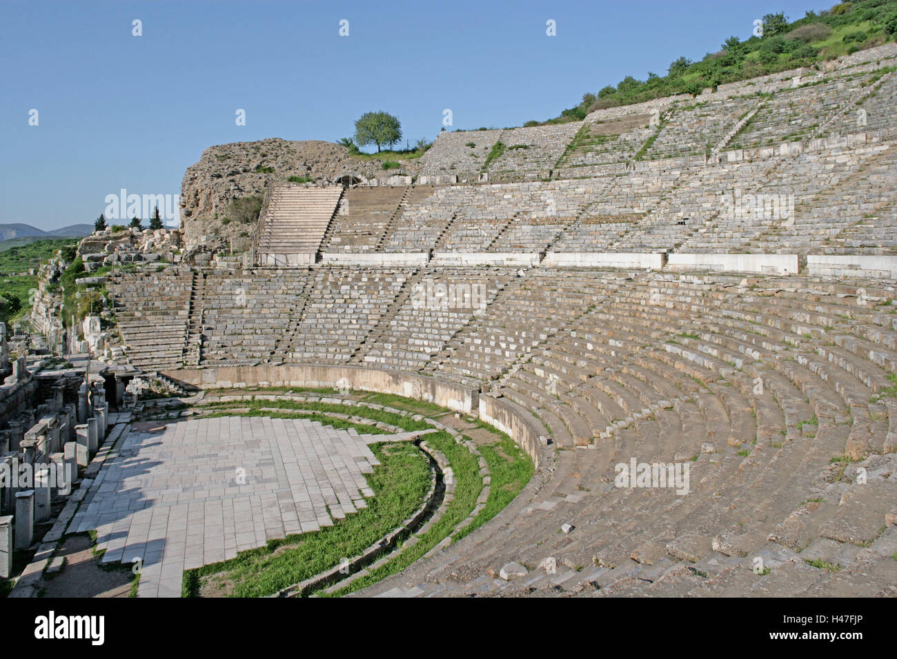 Turkey, Ephesus, big theatre, nobody, remains, antiquity, amphitheatre ...