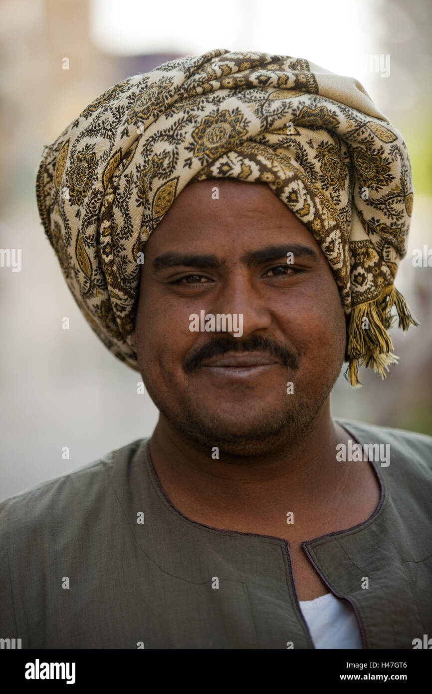 Egypt, Luxor, man with turban Stock Photo - Alamy
