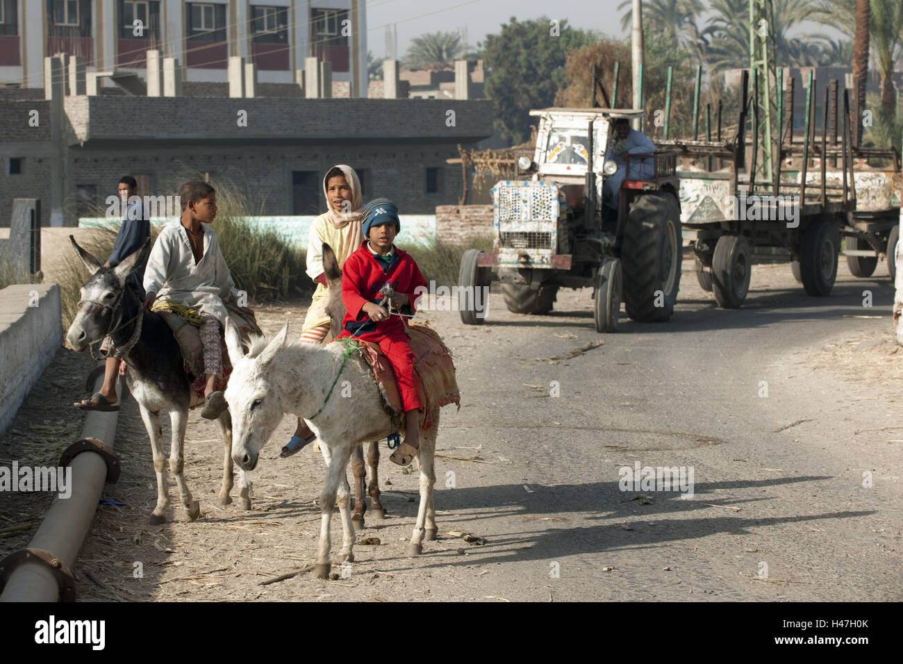 Egypt, in the Coptic village Garagos to the north Luxor Stock Photo - Alamy