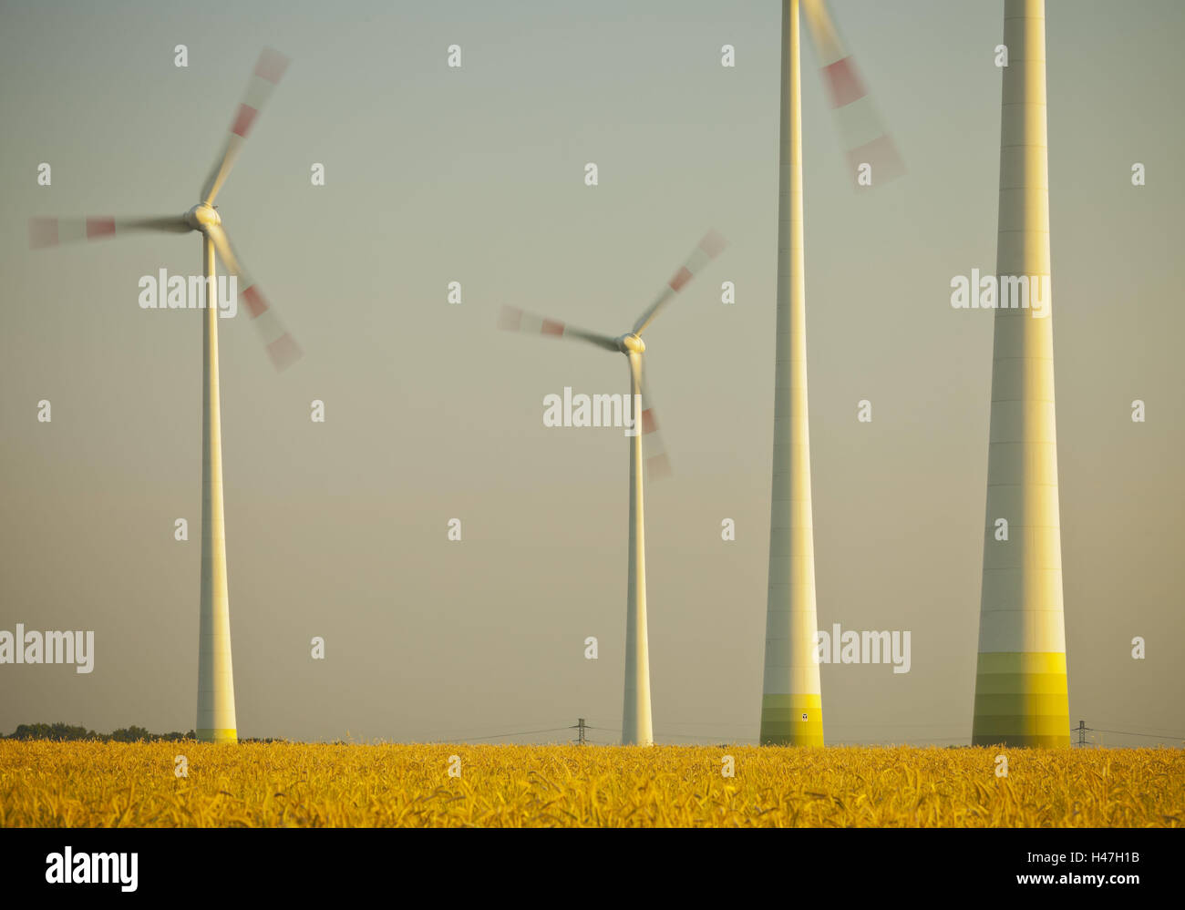 Germany, wind turbines, field, wind power plant Stock Photo - Alamy
