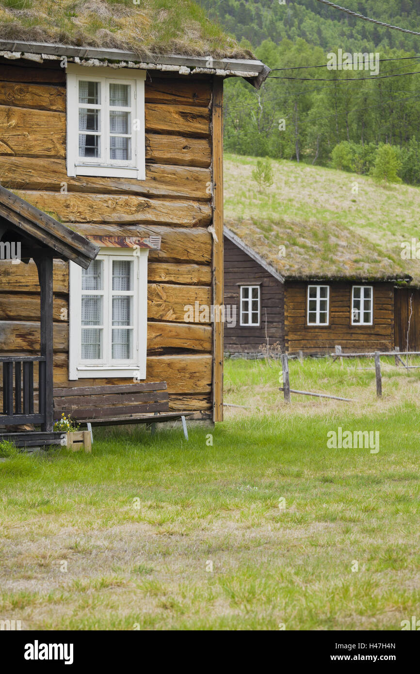 Norway, northern country, Bardu, Elverum, open-air museum, farmhouse ...