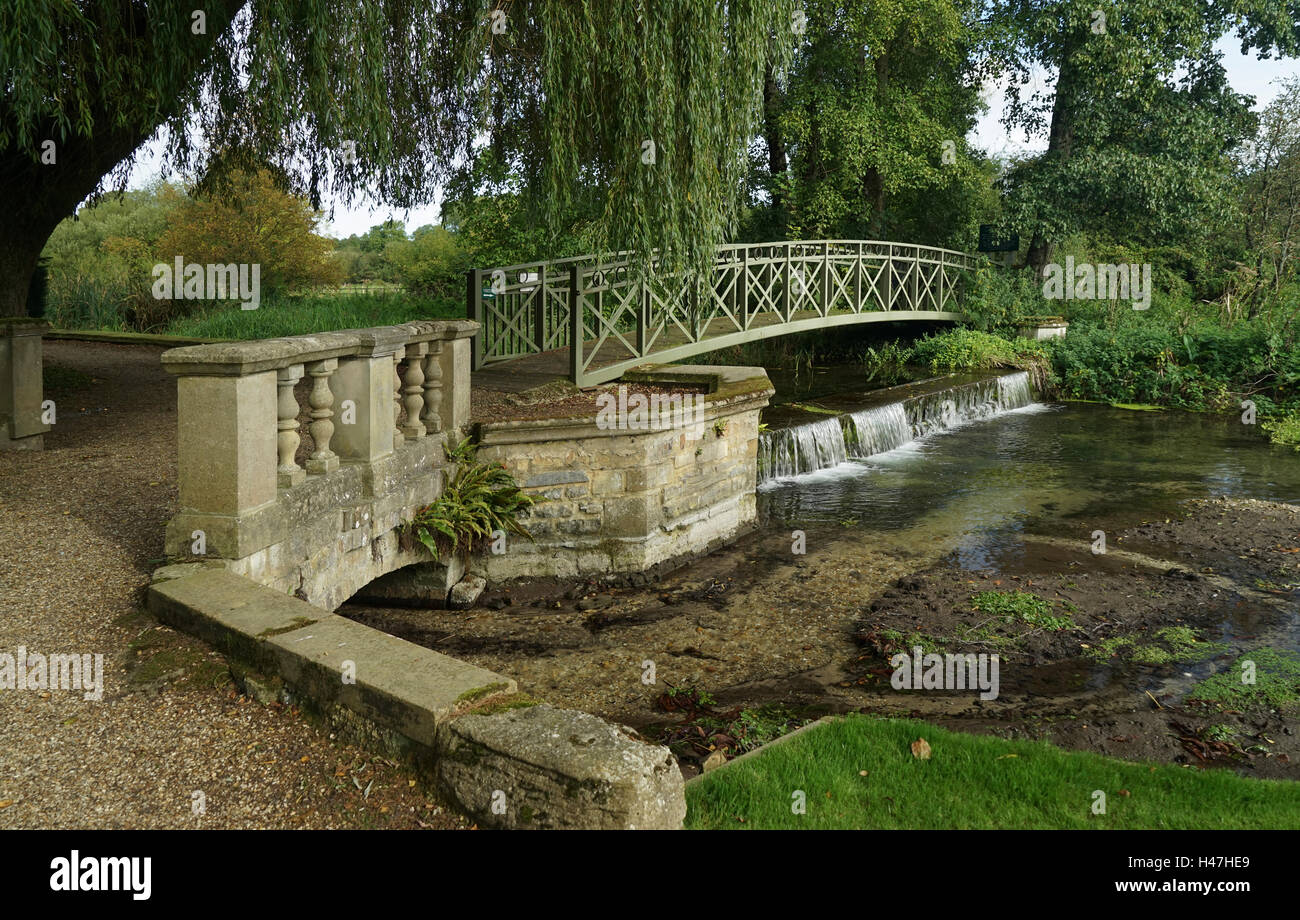 Bridge Over The River Piddle at Athelhampton Hall, Dorset -1 Stock ...