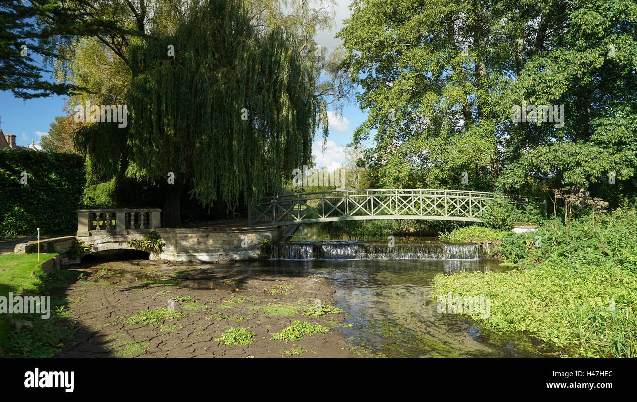 Bridge Over The River Piddle at Athelhampton Hall, Dorset -2 Stock ...