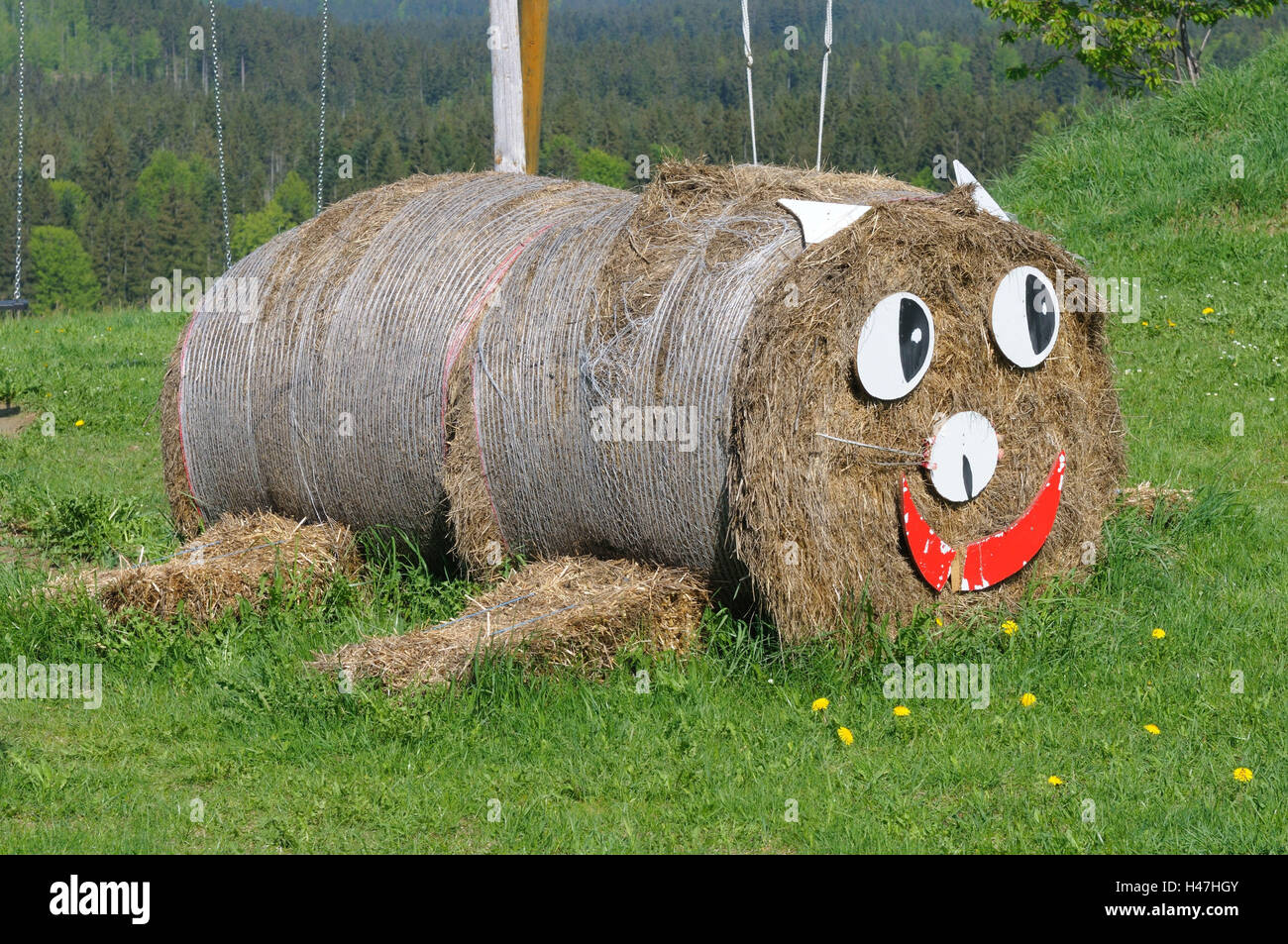 Playground, mouse, hay bale Stock Photo - Alamy
