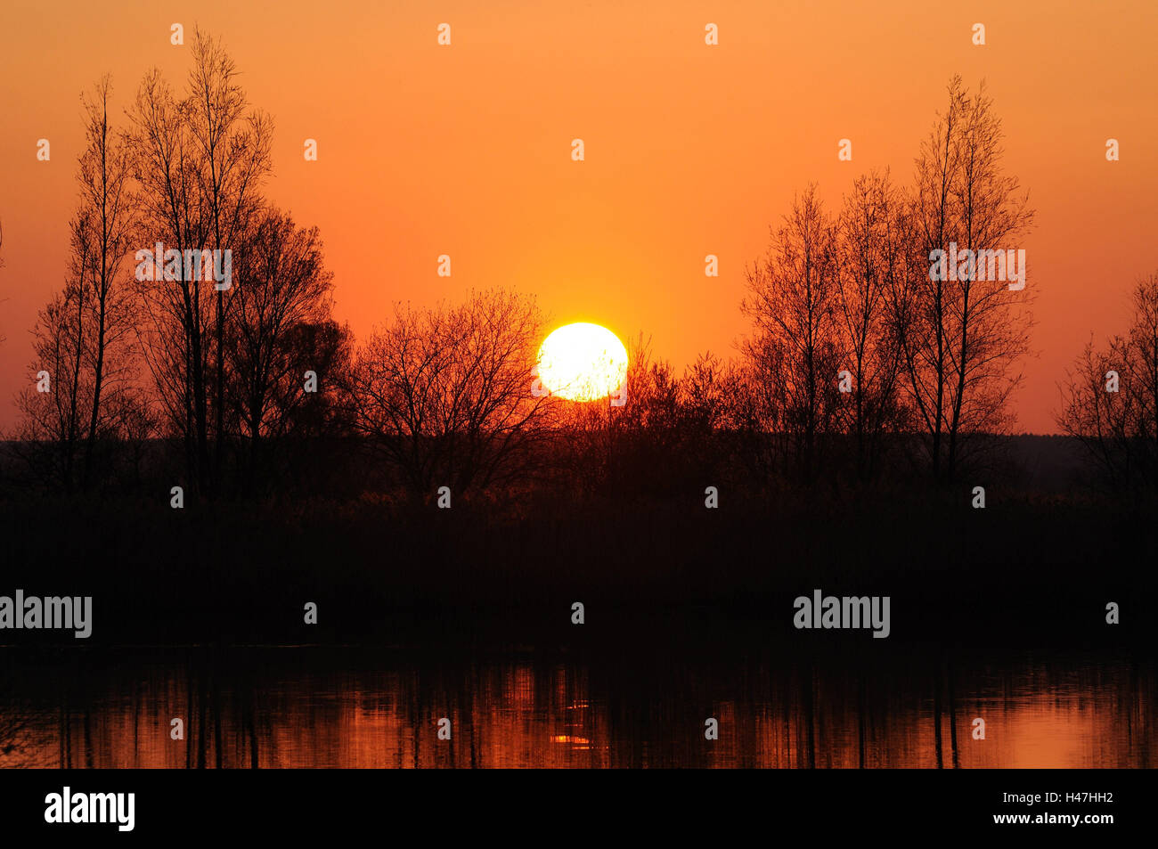 Sunset, lake, atmosphere, Germany Stock Photo - Alamy