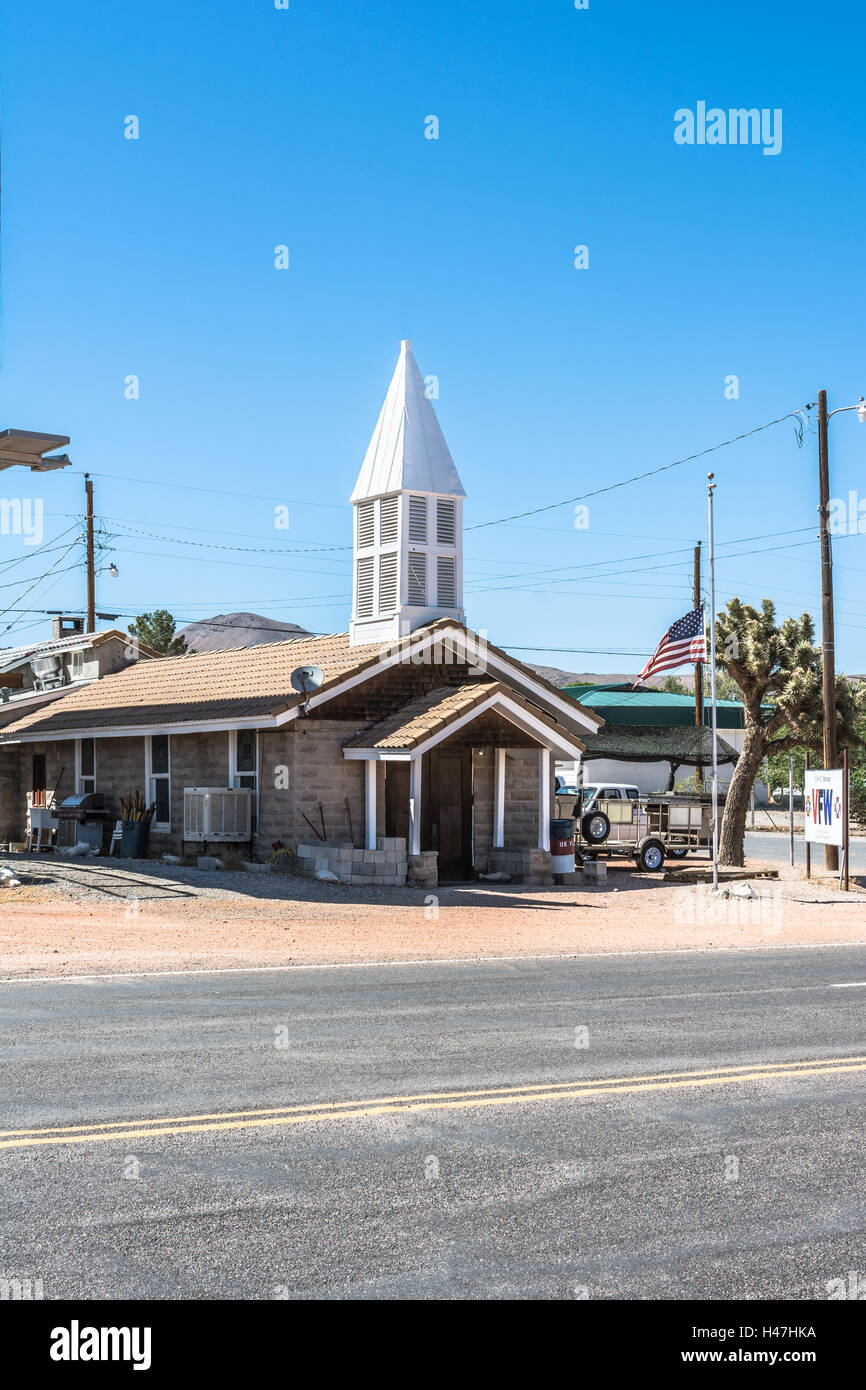 New church in Beatty, Nevada Stock Photo - Alamy