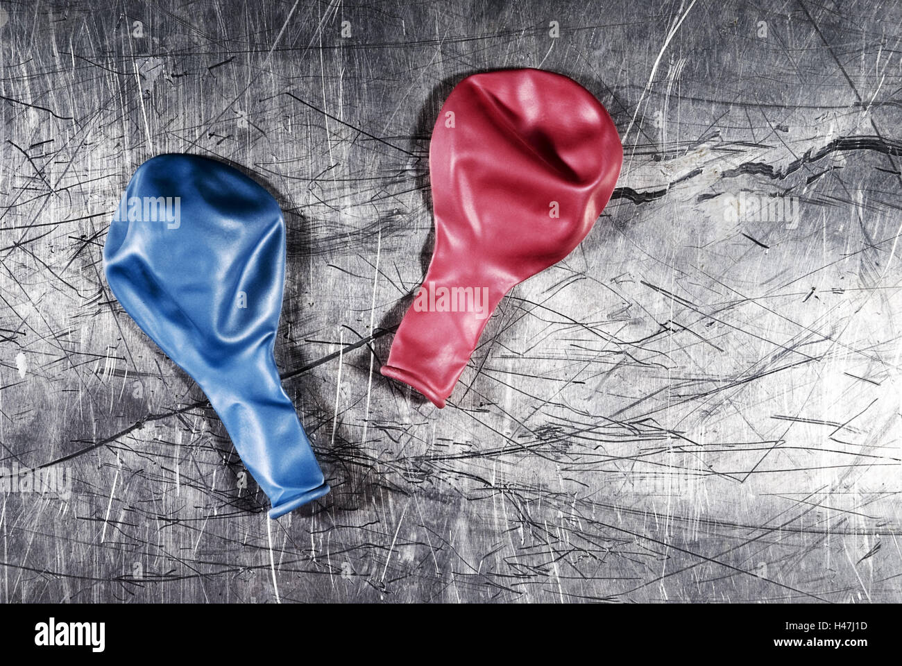 Two balloons, not inflated Stock Photo - Alamy