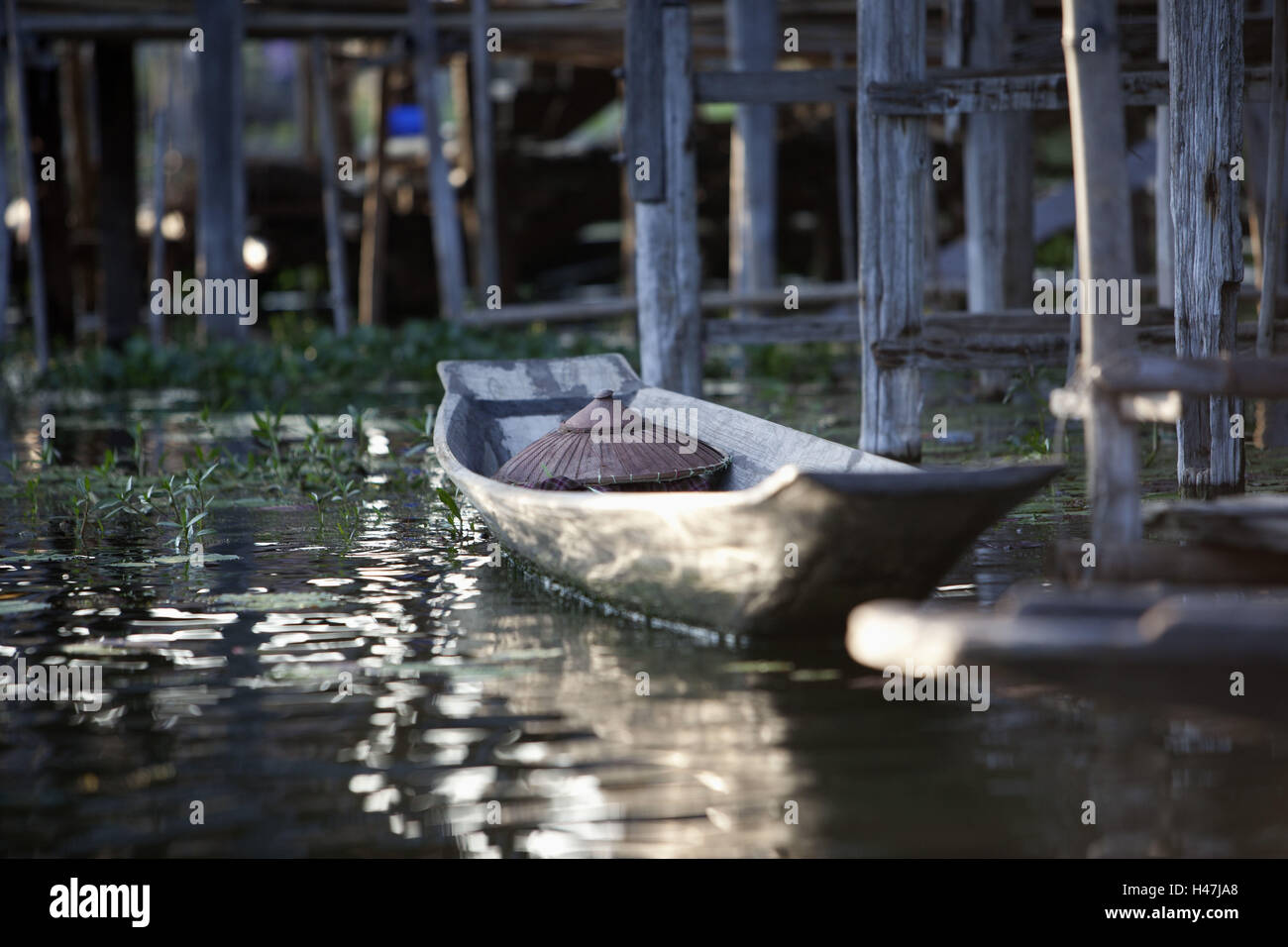 Myanmar, boat with care Stock Photo - Alamy