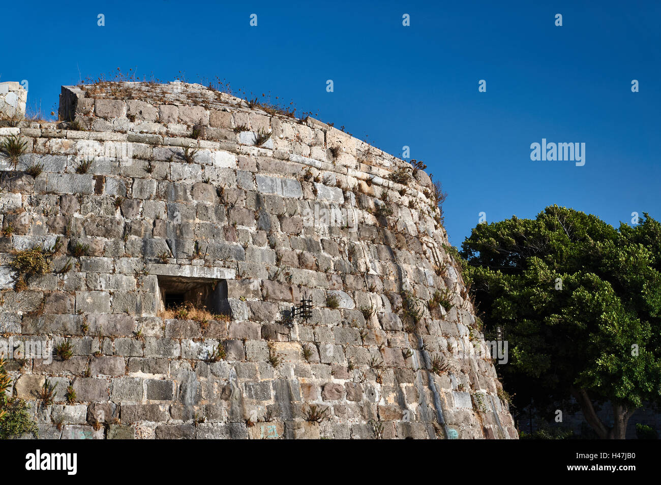 Venetian fortifications, the medieval fortress city of Kos Stock Photo ...