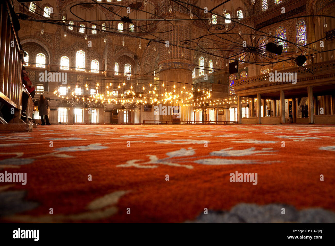 Turkey, Istanbul, blue mosque, inside Stock Photo - Alamy