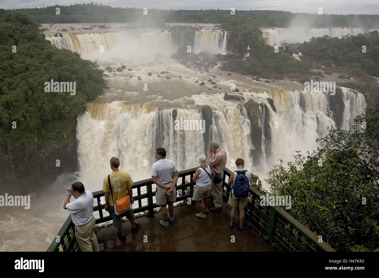 Brazil, Iguacu cases, lookout, tourist, South America, scenery, river ...