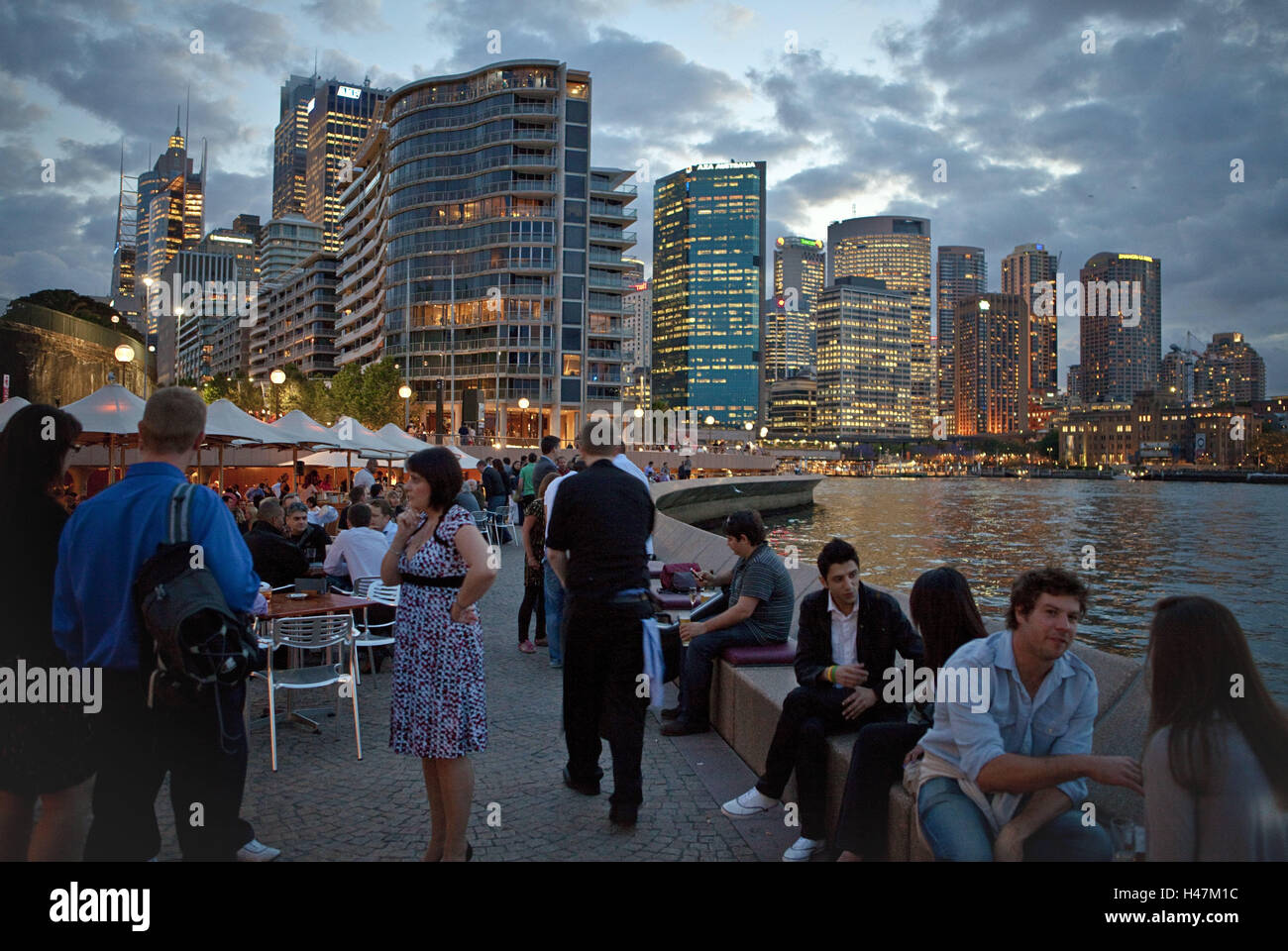 Australia, New South Wales, Sydney, harbour, tourist, dusk, lighting ...