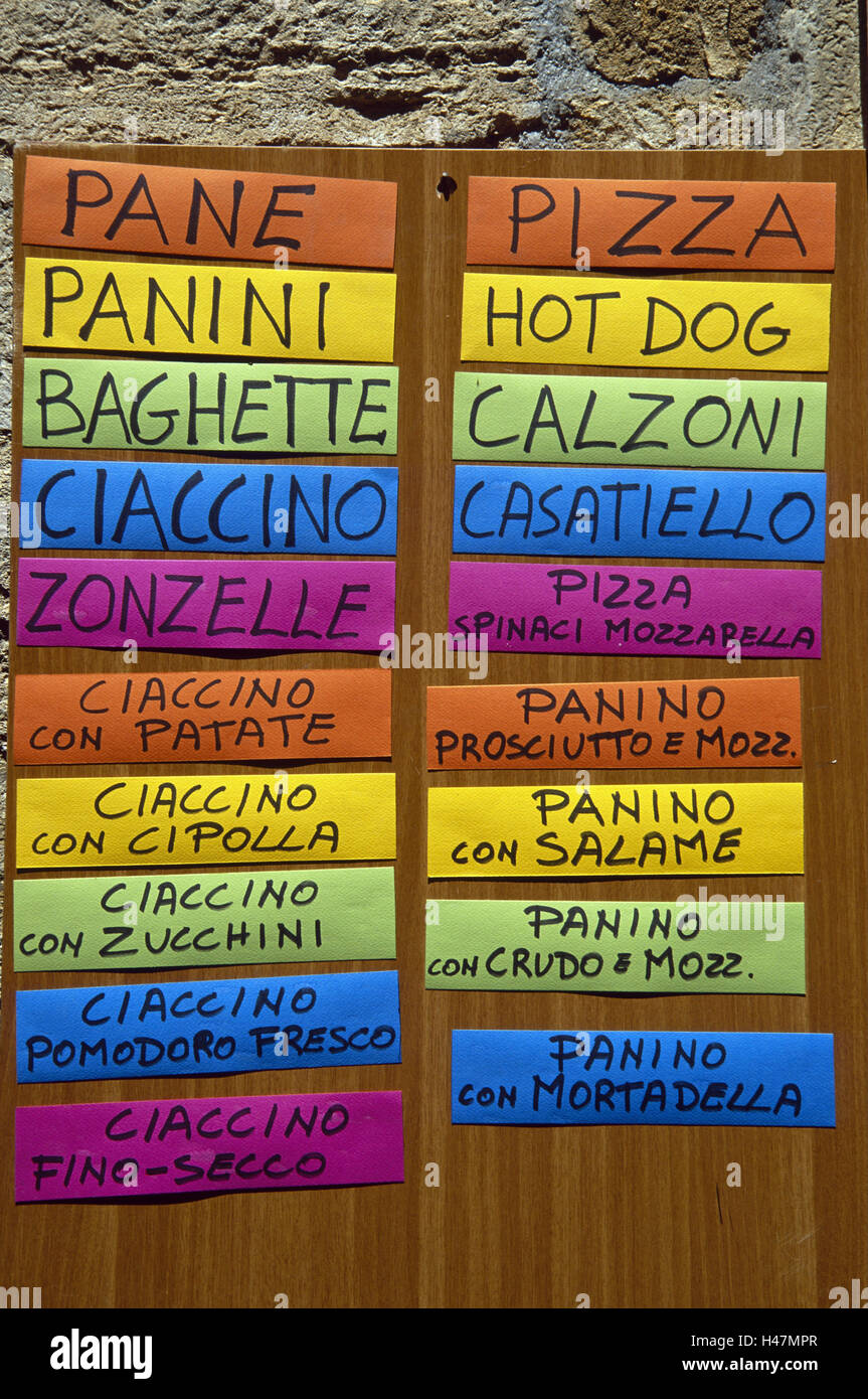 Menu panel hi-res stock photography and images - Alamy