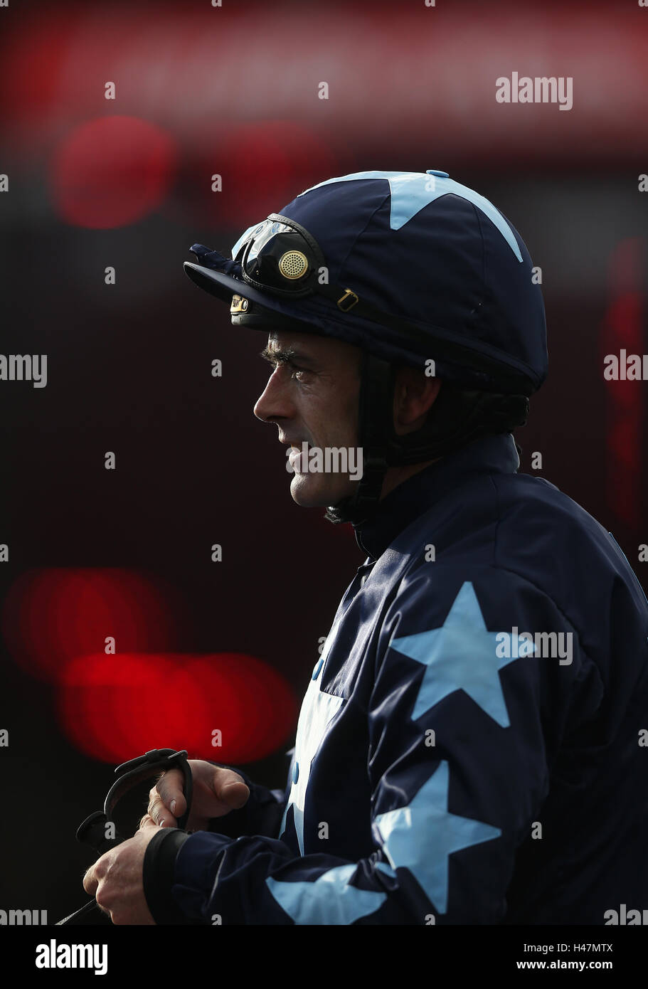 Jockey Ruby Walsh enters the parade ring after guiding Three Stars to ...