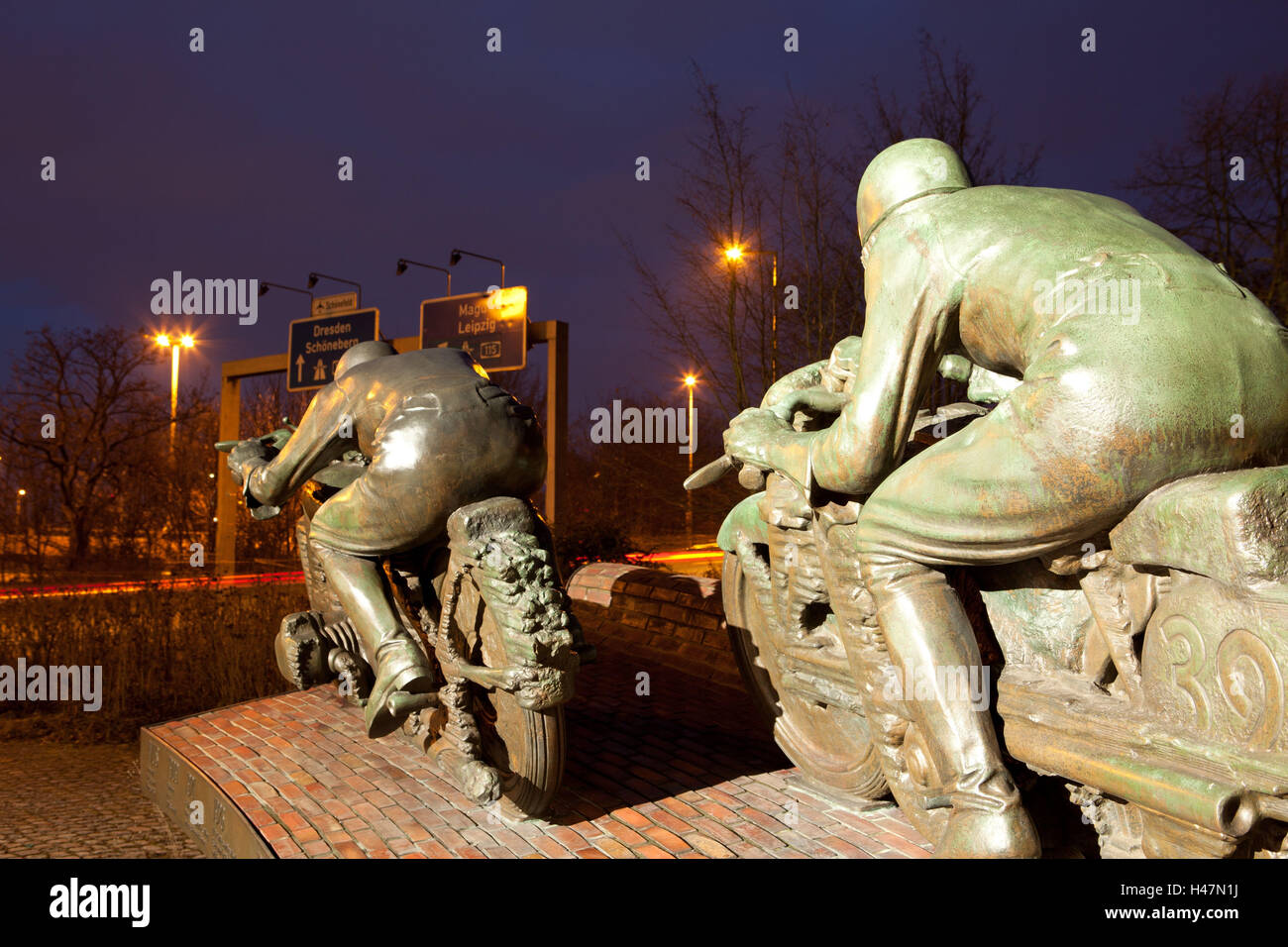 Berlin, AVUS, monument, motorcycles Stock Photo - Alamy