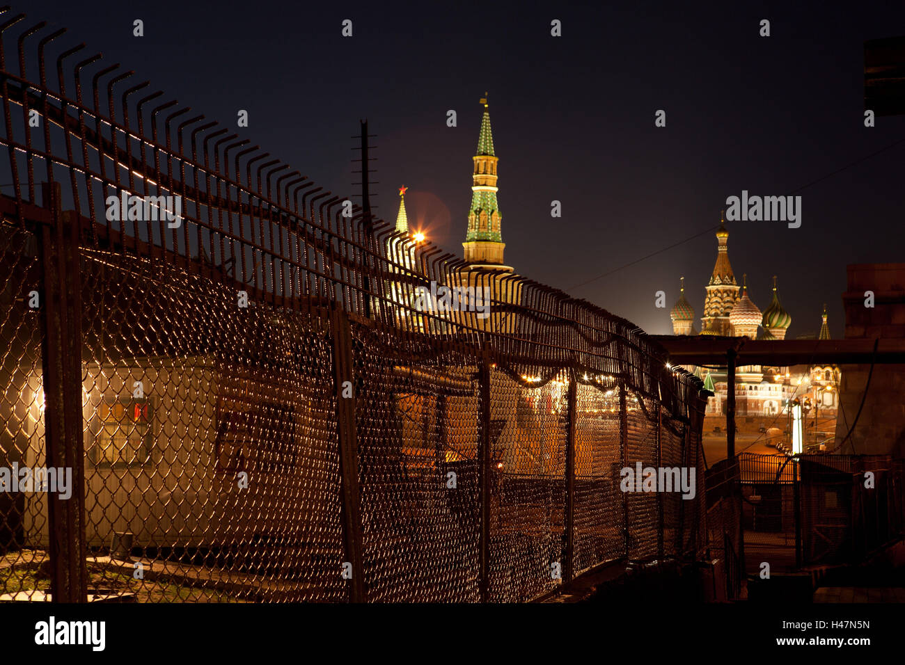 Moscow, red space, blocking, darkness Stock Photo - Alamy