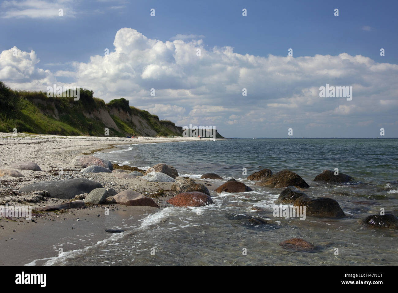 Germany, Schleswig - Holstein, Baltic coast with Alt-Bülk Stock Photo ...