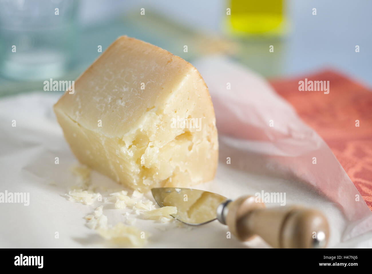 A St. of parmesan cheese on paper Stock Photo - Alamy
