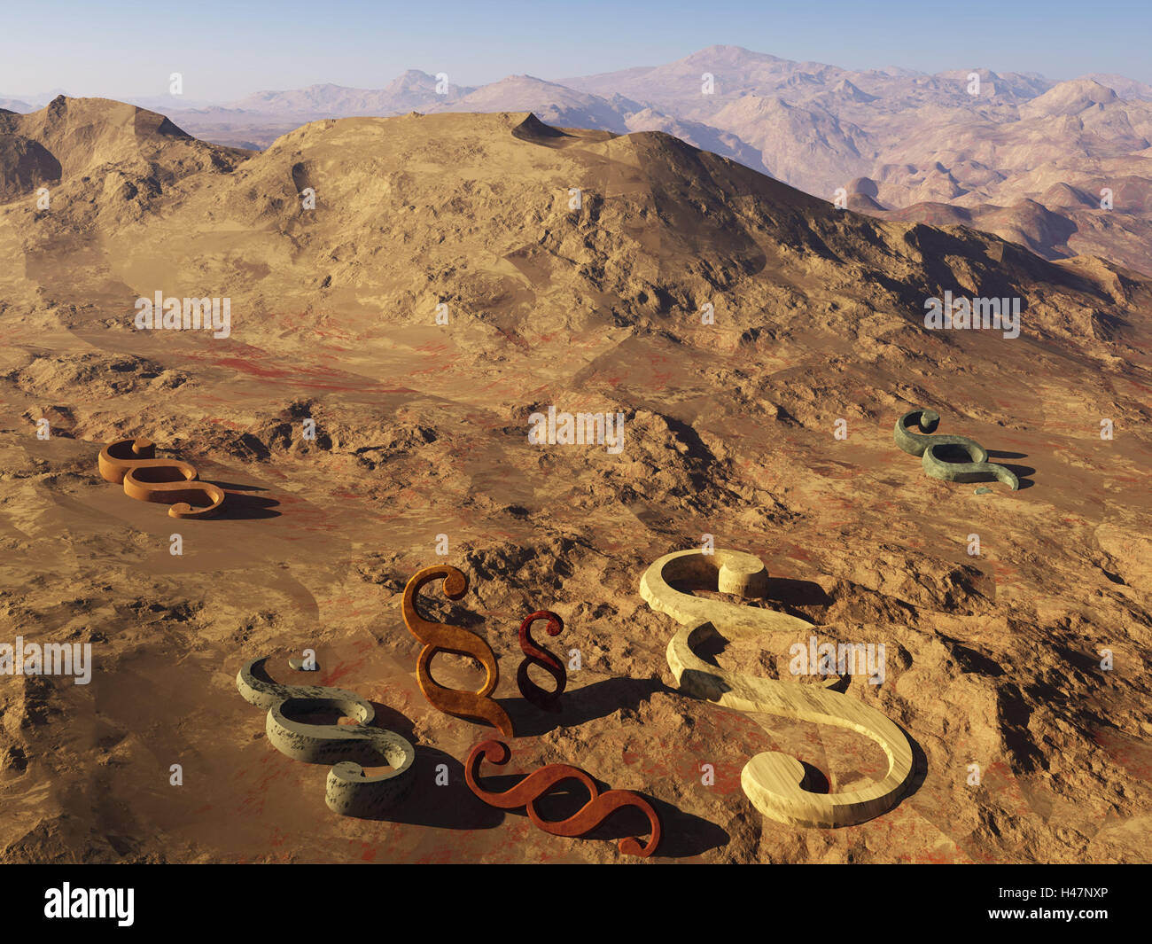 Computer graphics, section desert, section, desert, right ...