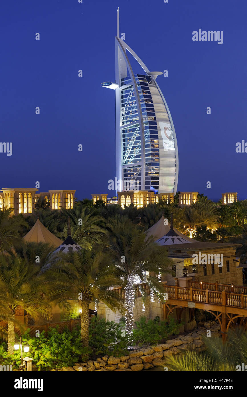 Burj Al Arab and Medinat Hotels, 7 stars hotel, Jumeirah, Dubai, United ...