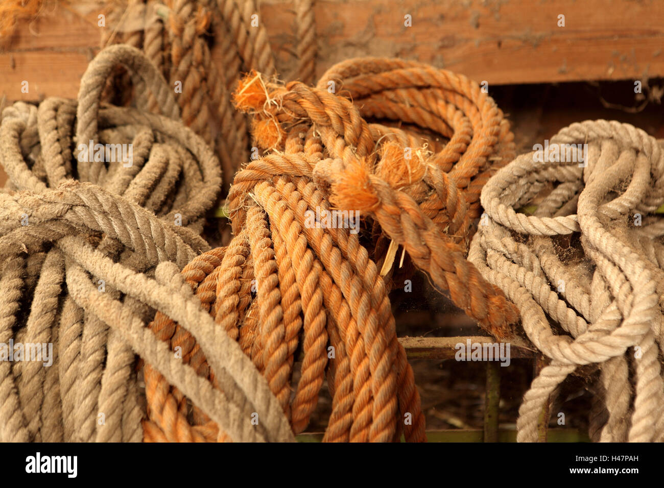 Farm, barn, ropes Stock Photo - Alamy