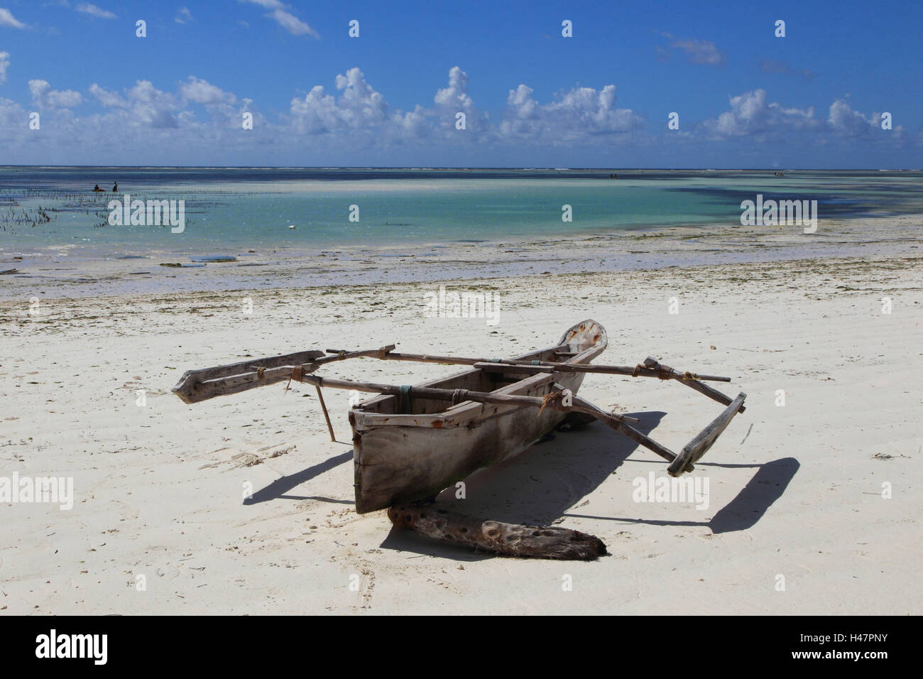 Dhau on the beach, Indian ocean, Zanzibar Stock Photo - Alamy