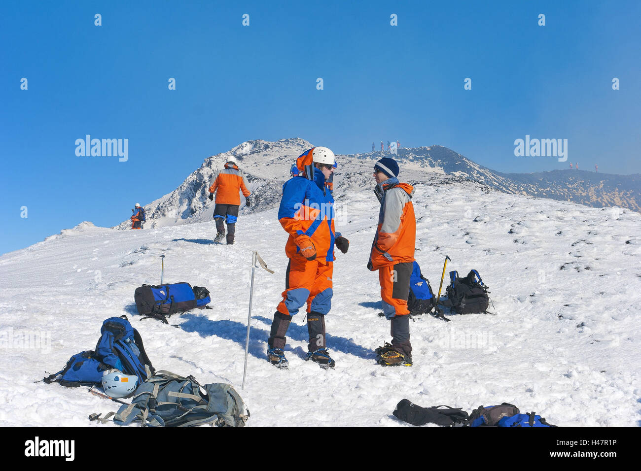 South America, Chile, Patagonia, volcano Villarrica, snowy summit, 2800 ...