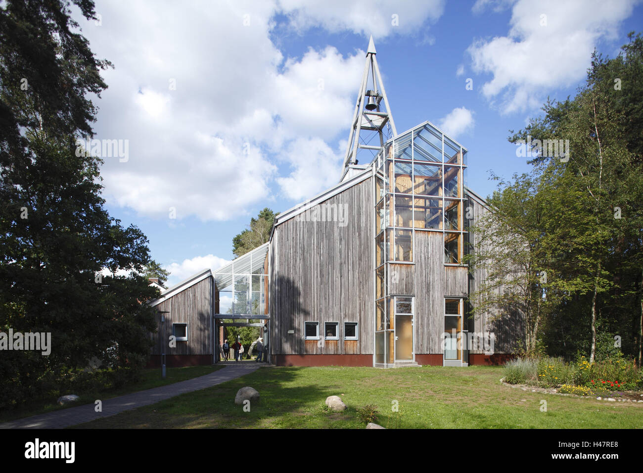 Lüneburger moor, one world church in Schneverdingen Stock Photo - Alamy
