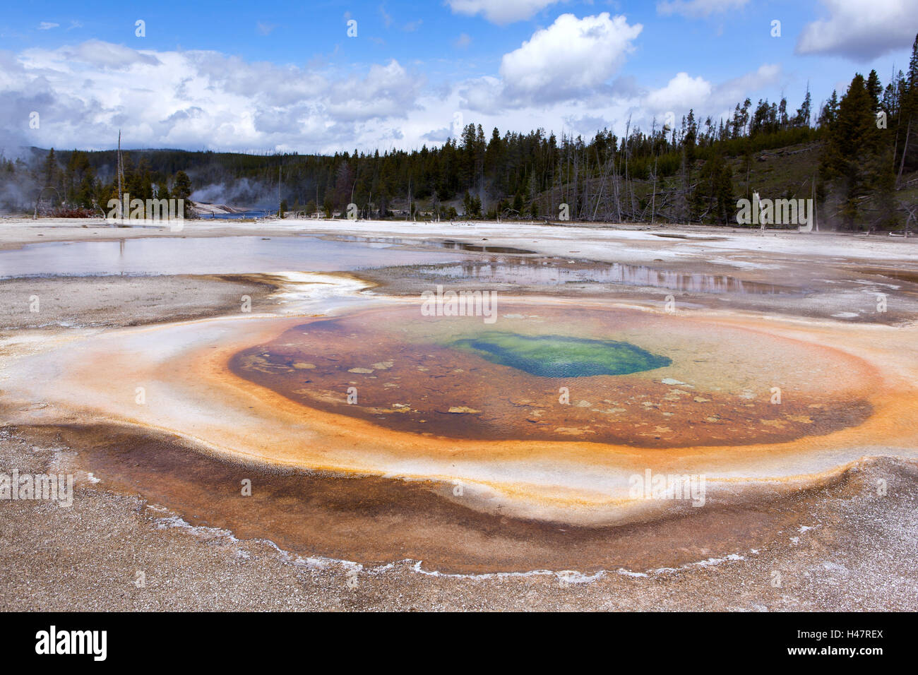 USA, Yellowstone National Park, Geyser Hill Stock Photo - Alamy