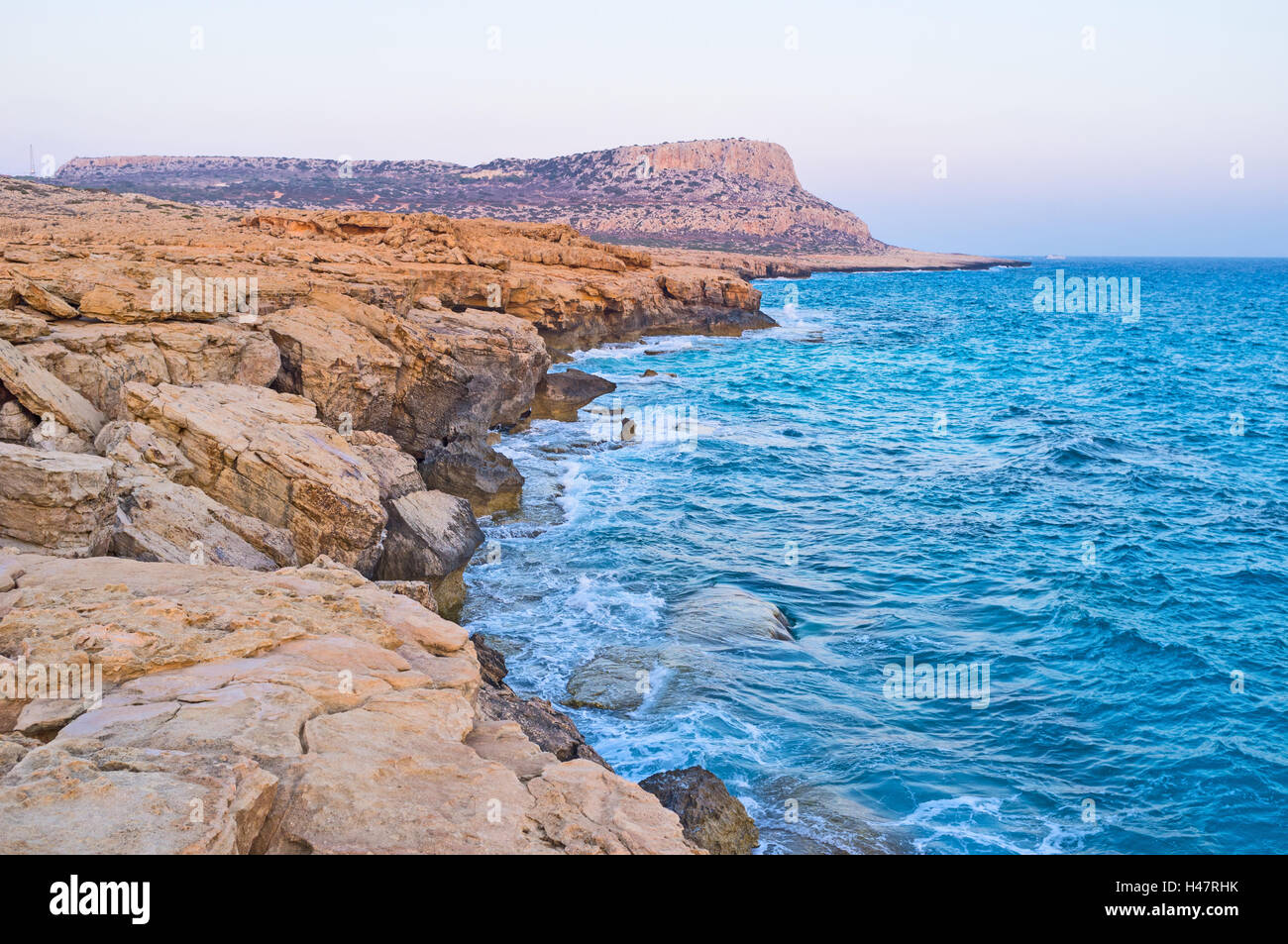 Rocky coast cyprus sunset hi-res stock photography and images - Alamy