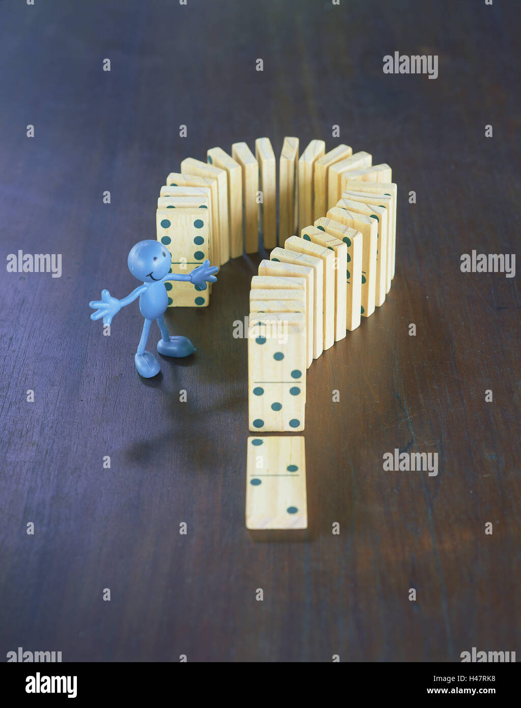 Toys, figure, dominos, picked, form, question mark, little man, game ...