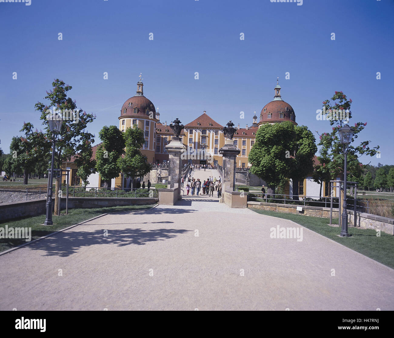 Germany, Saxony, castle Moritz, castle castle Moritz, tourist ...