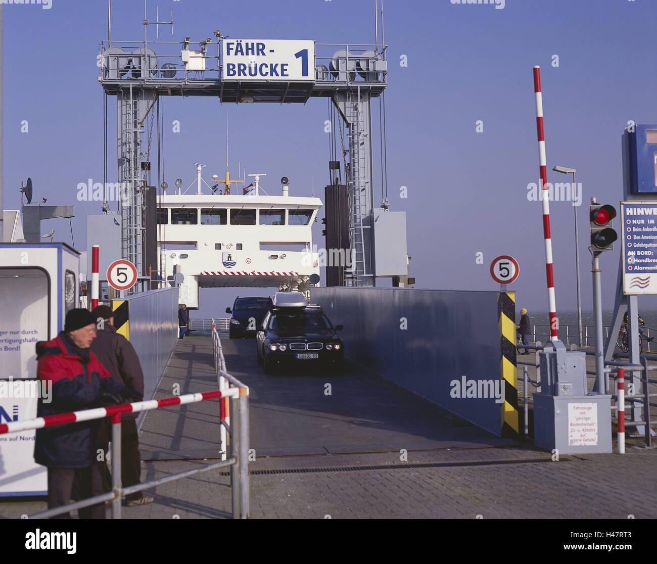 Germany, Lower Saxony, island, Norderney, harbour, car ferry ...
