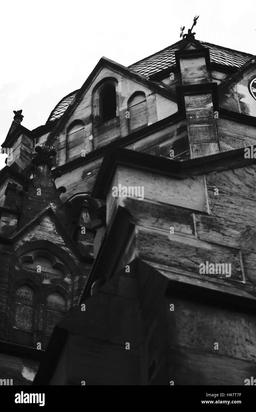 grave yard, buildings, detail, s/w Stock Photo - Alamy