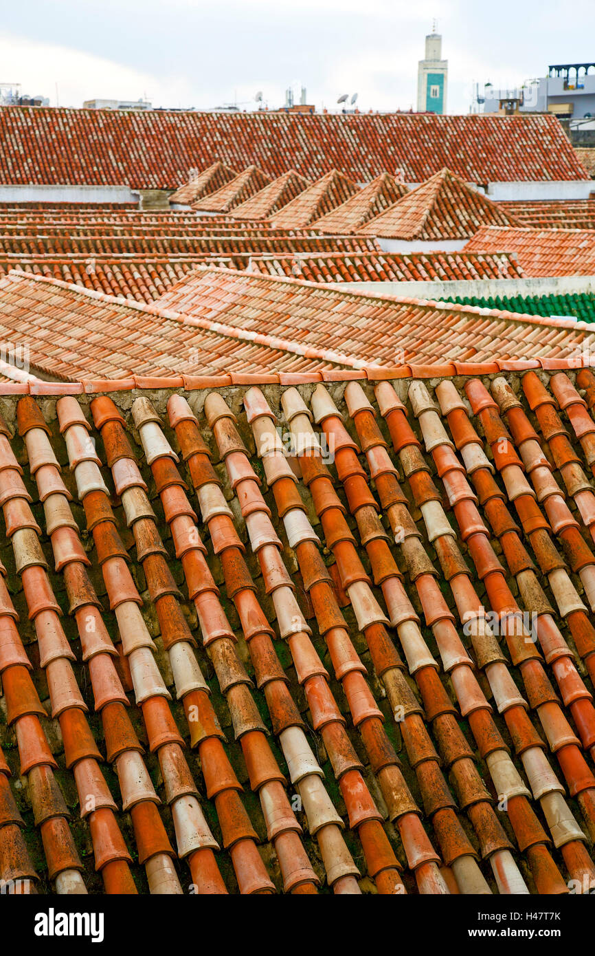 old moroccan tile roof in the old city Stock Photo - Alamy