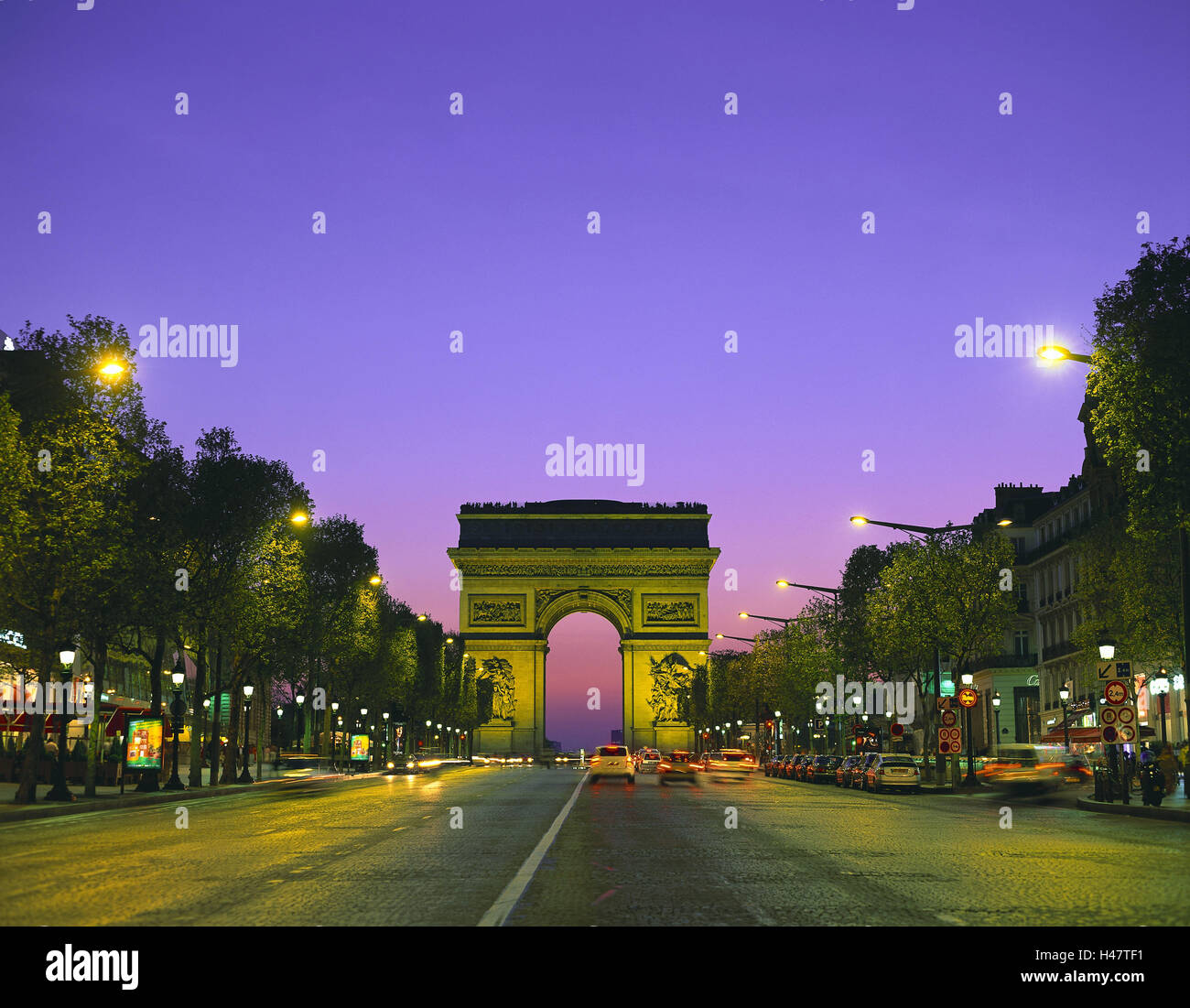 France, Paris, Champs-Elysees, Place, Charles de Gaulle, Arc de ...