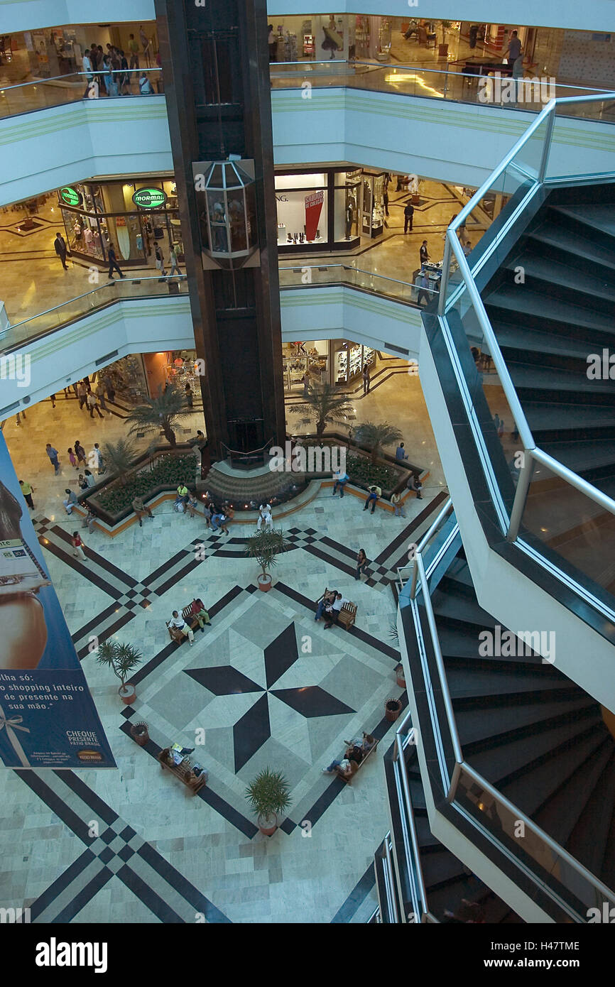 Brazil, Brazil, shopping centre, patio, from above, capital, shopping ...