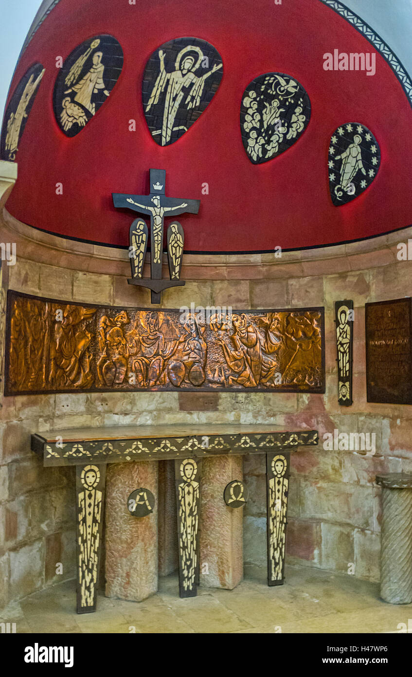 The scenic altar in crypt of the Dormition Church was donated by Ivory ...