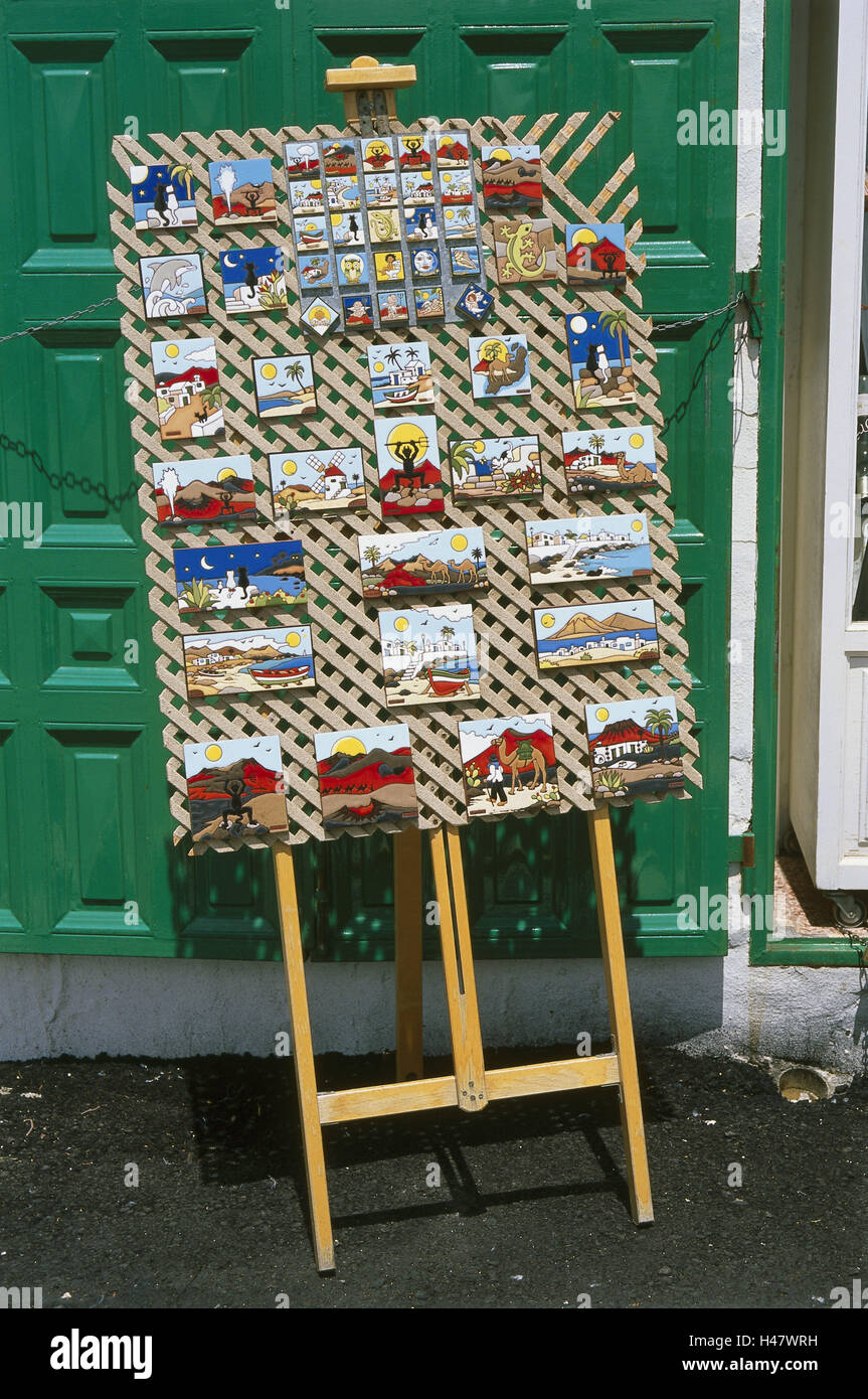 Spain, the Canaries, island Lanzarote, Teguise, souvenir shop, sales ...