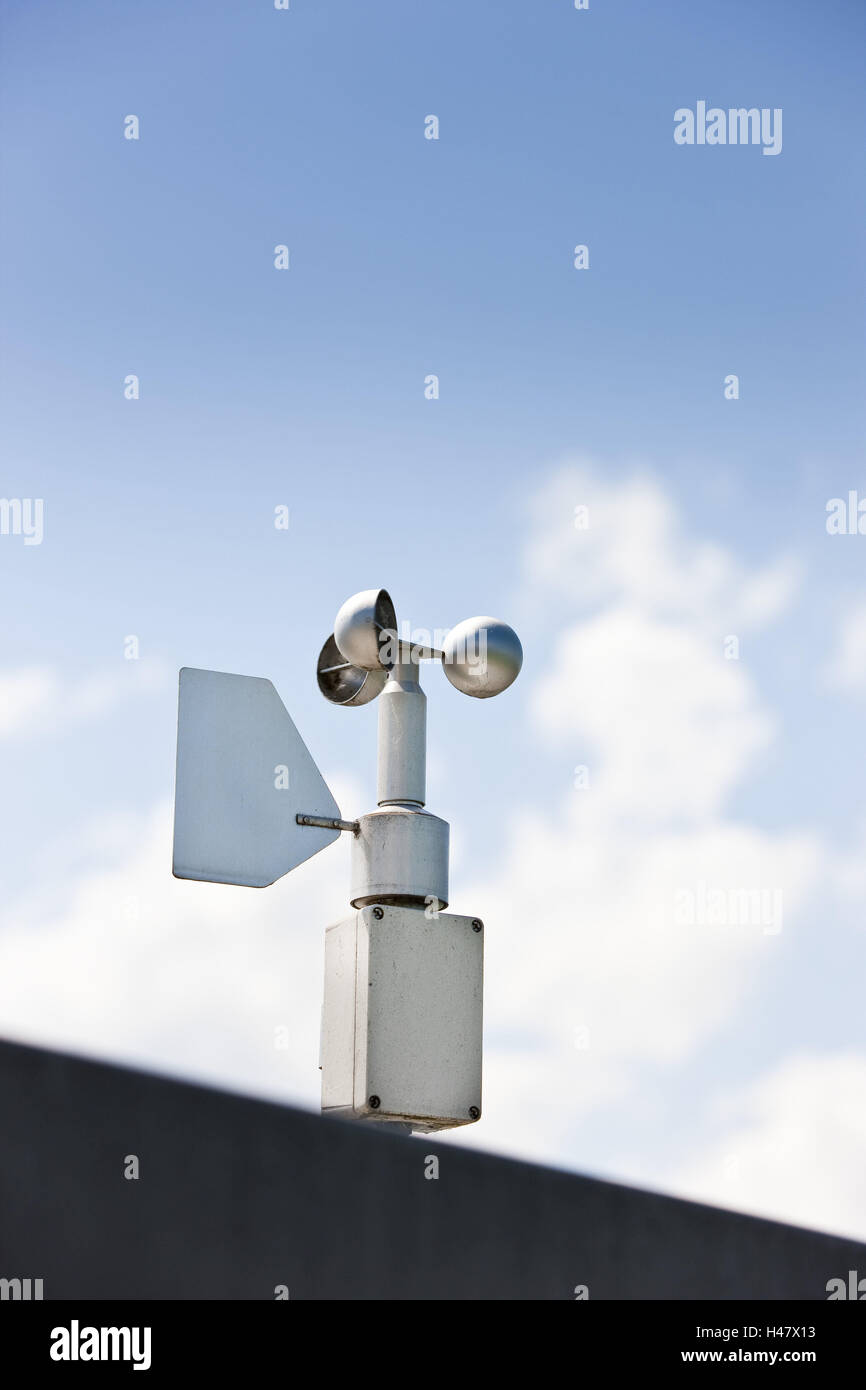 House roof, wind measuring device Stock Photo - Alamy