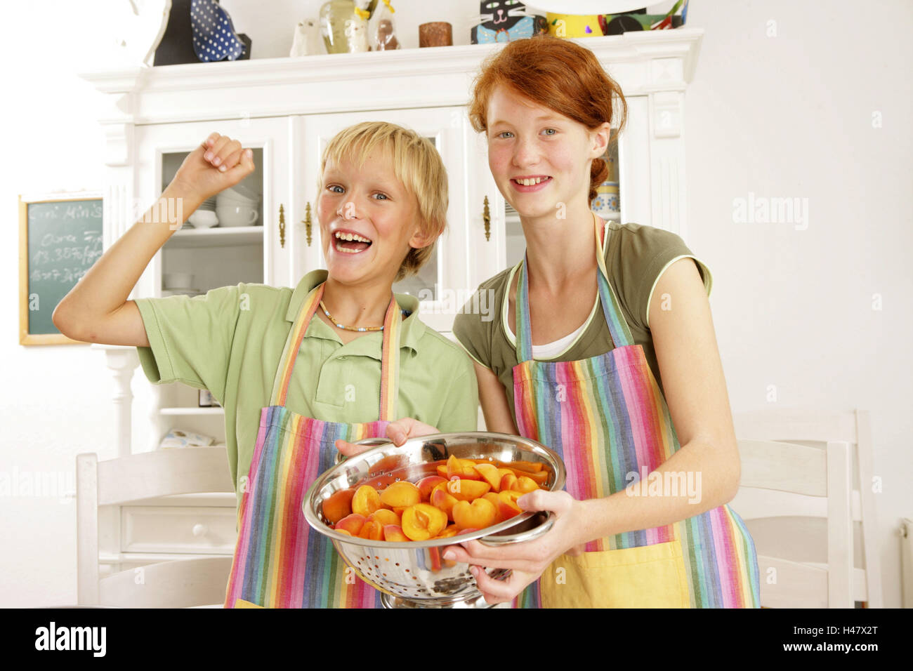 Children, cuisine, apricots Stock Photo - Alamy