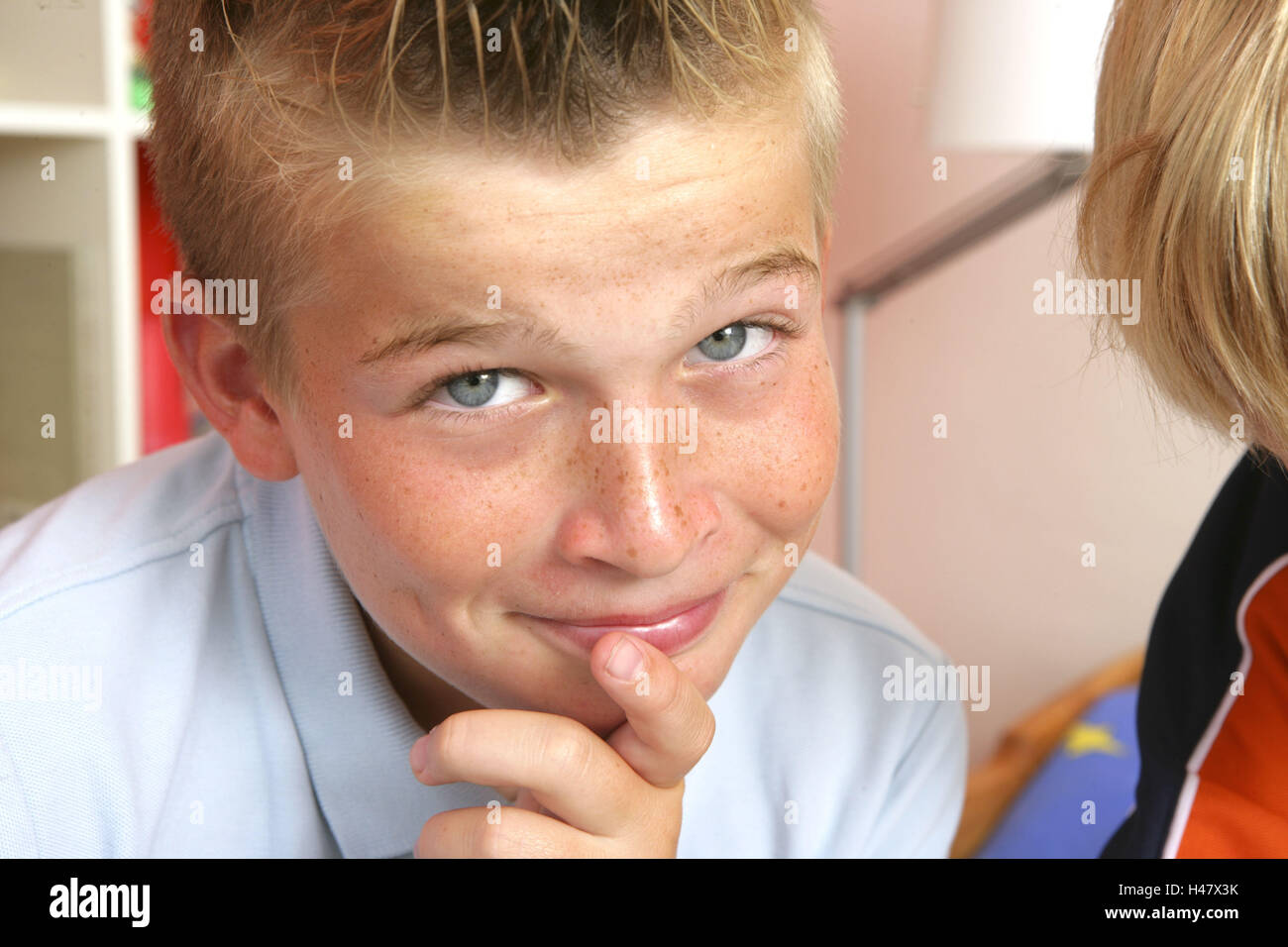 Boy, thoughtful, portrait Stock Photo - Alamy