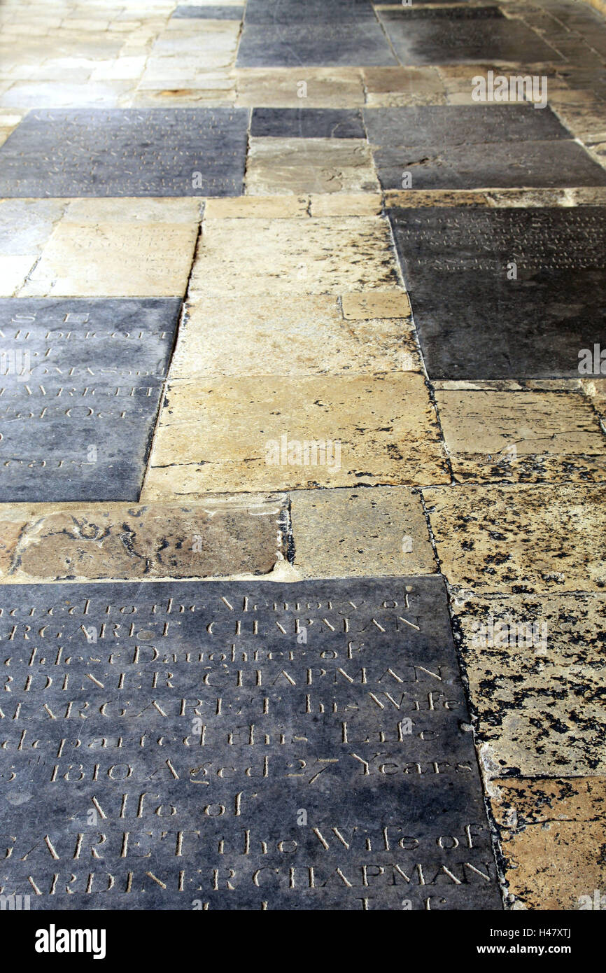 UK, Norfolk, Norwich, church, floor, slab, engraving, England ...